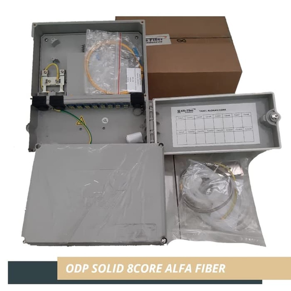 Jual ODP Solid 8 Core Optical Distribution Point Alfa Fiber 8c Fiber ...