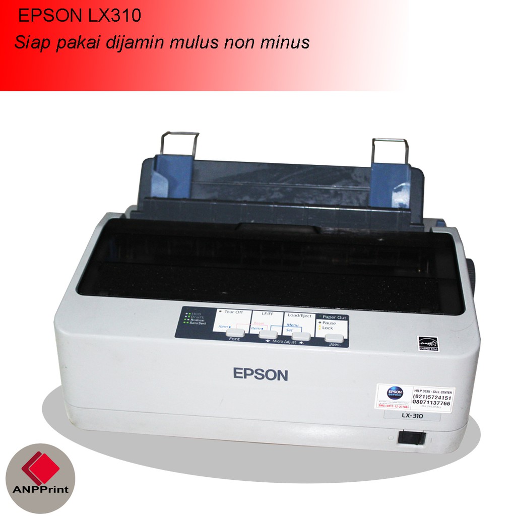 Jual EPSON LX310 (printer buat cetak nota 3 rangkap kontinyus pom) siap ...