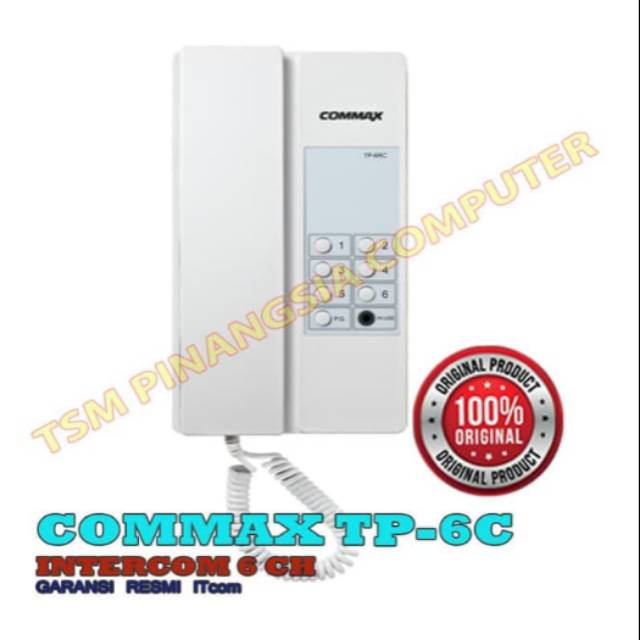 Jual Interphone intercomm commax TP-6RC Intercomm 4channel 6channel ...