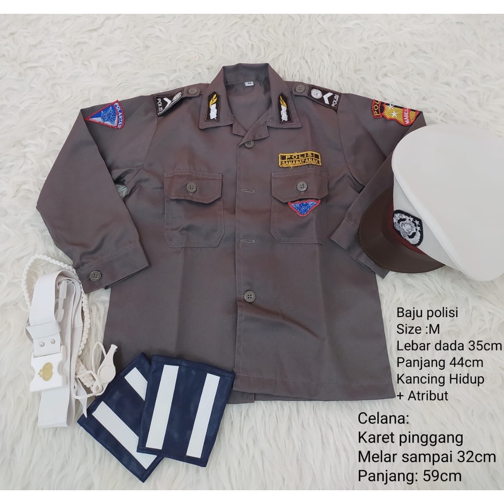 Jual Seragam Polisi Anak/ Kostum Polisi Kecil Best Seller | Shopee ...