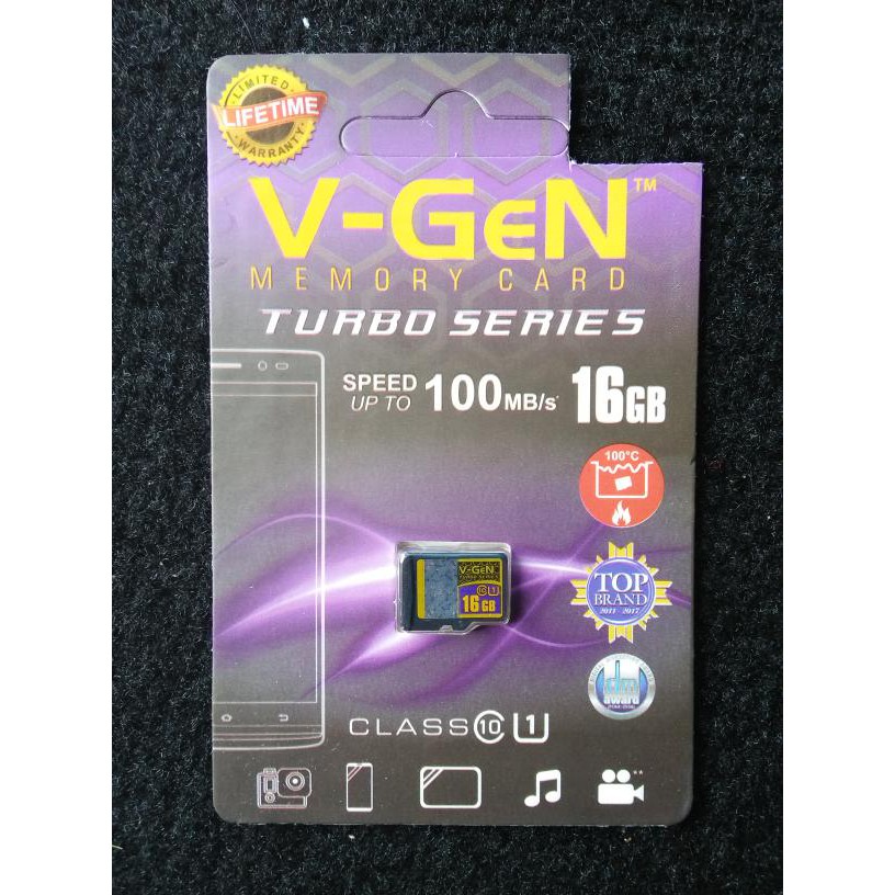 Jual MEMORY CARD MICRO SD V-GEN VGEN 16GB TURBO SERIES 100MBPS NEW ORIGINAL | Shopee Indonesia