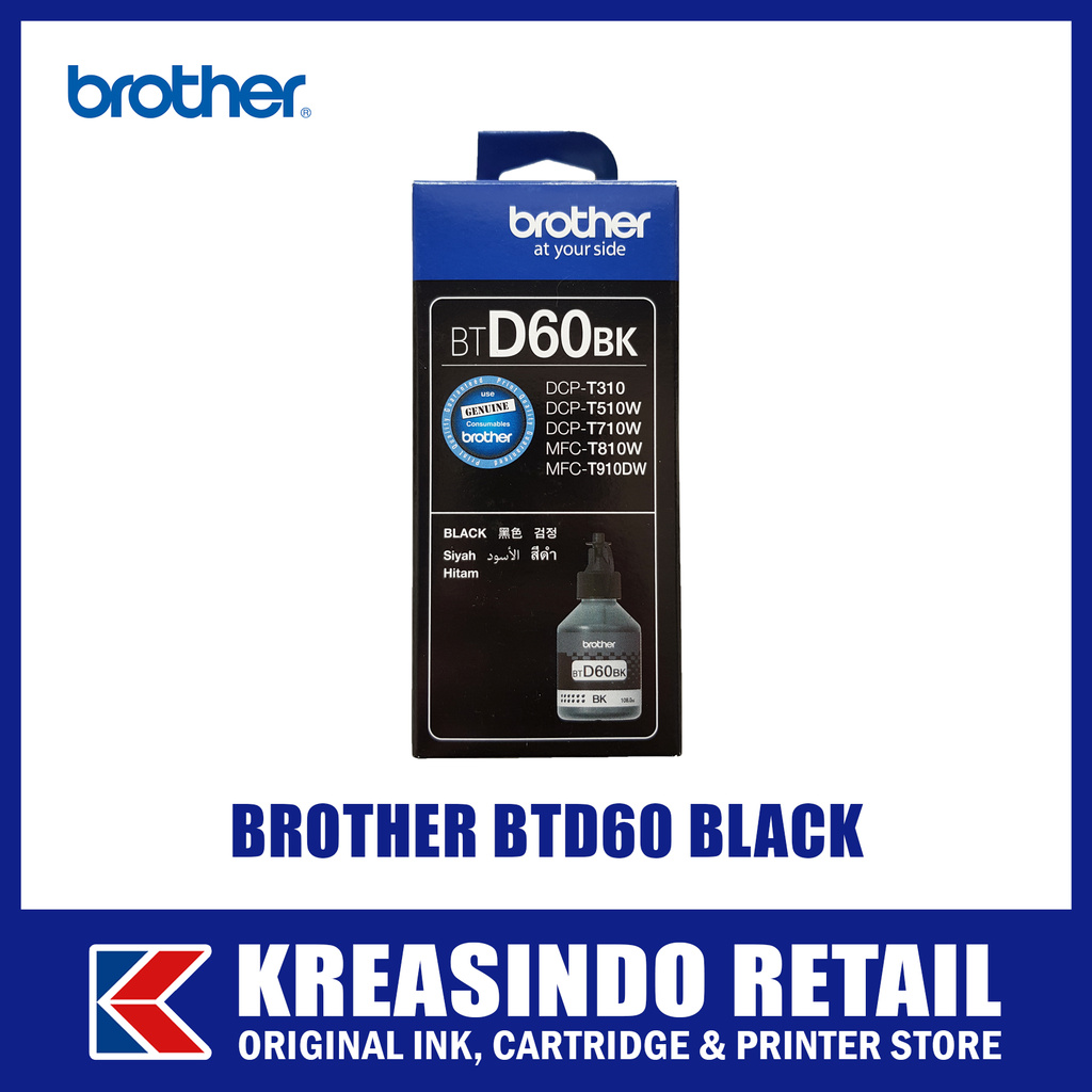 Jual Tinta Brother BTD60 / BT D60 Black Original (BTD60BK) | Shopee ...