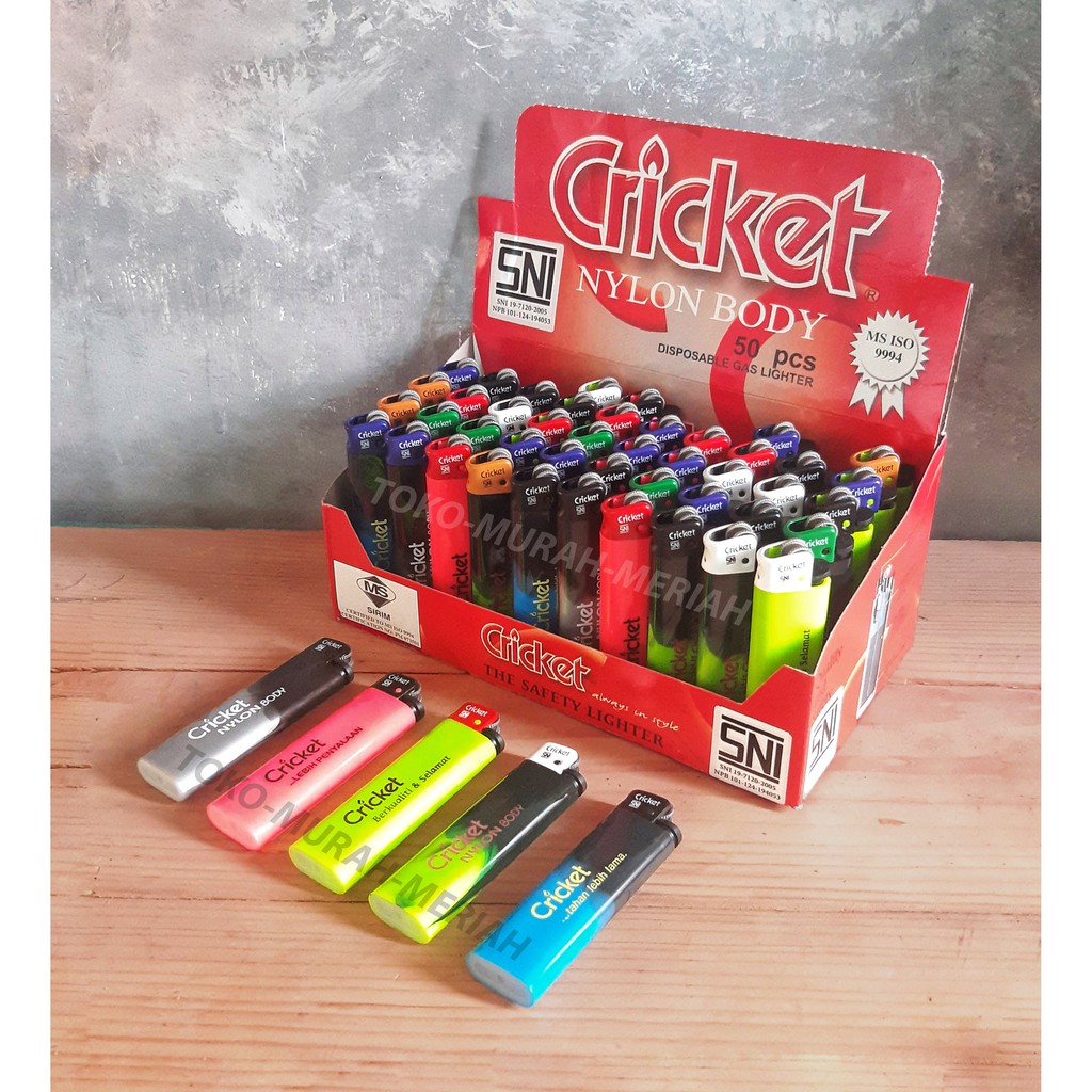 Jual Korek Gas Cricket Original SNI ASLI / Pematik API Gas Lighter ...