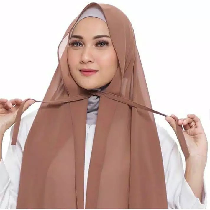 Jual Pahmina Hijab Warna Coklat Susu | Shopee Indonesia