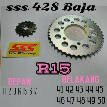 Gear Set SSS R15 Old/R15 V2 Chain TDR 428d Gold Shopee Philippines ...