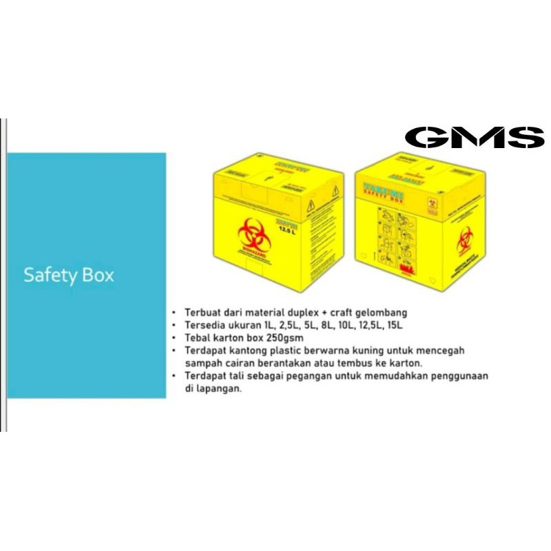Jual Safety Box Medis / Box Limbah Medis Jarum suntik | Shopee Indonesia