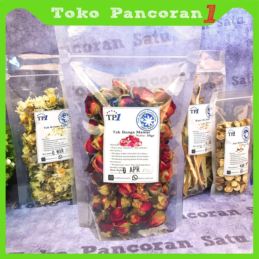 Jual Teh Bunga Mawar Red Rose Buds Flower Tea 50g | Shopee Indonesia