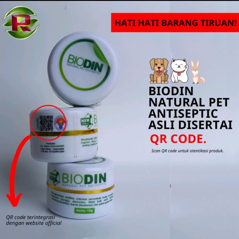 Jual Obat Scabies/Jamur Kucing Kelinci Anjing Biodin Antiseptik Herbal ...