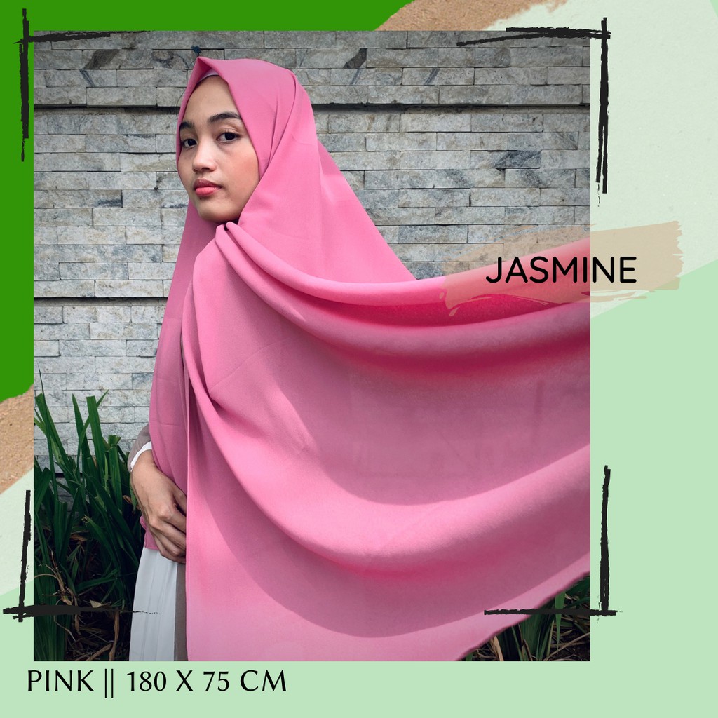 Jual Rumei pashmina JASMINE Hijab Pasmina Segi Empat JASMINE PINK ...