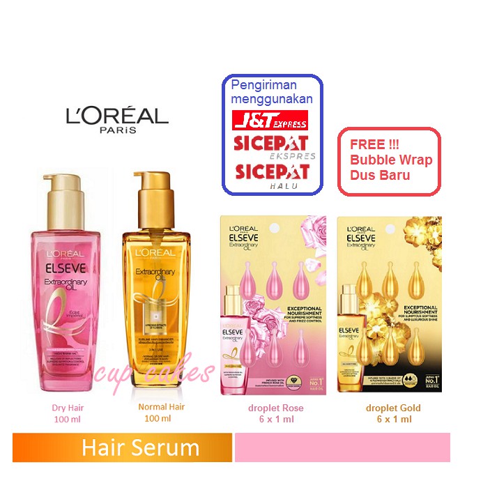 Loreal Paris Extraordinary Oil vitamin serum rambut | Shopee Indonesia