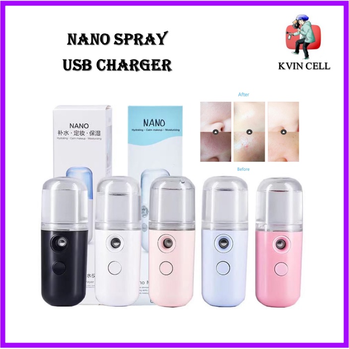 Jual Nano Spray Mist Sprey Murah Wajah Mini Kipas Ori Generasi 2 Portable Sprayer Pelembab Wajah ...