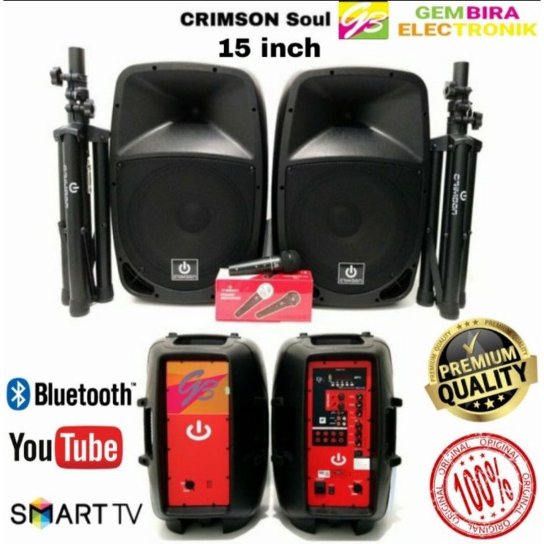 Jual Paket Speaker Aktif 15 Inch 15"inch CRIMSON SOUL 15 SOUL 15 ...