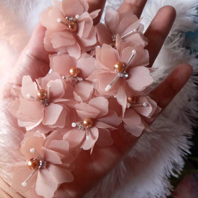 Jual BUNGA ORGANZA 3D 4cm (12pcs) | Shopee Indonesia