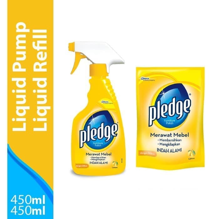 Jual Paket PLEDGE PUMP 450ML DAN POUCH 450ML PEMBERSIH MEBEL SET ...