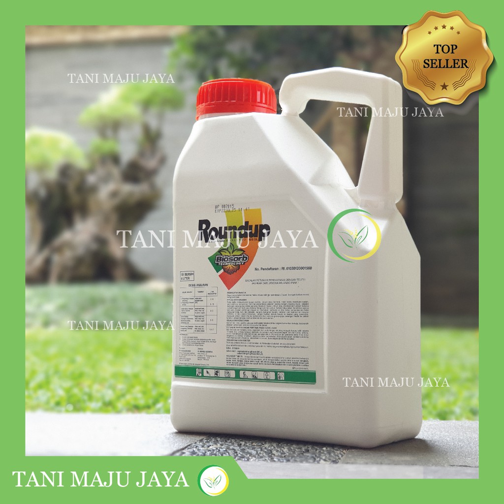 Jual Herbisida Roundup 486SL 4 liter Pembasmi Gulma Rumput Liar Round ...
