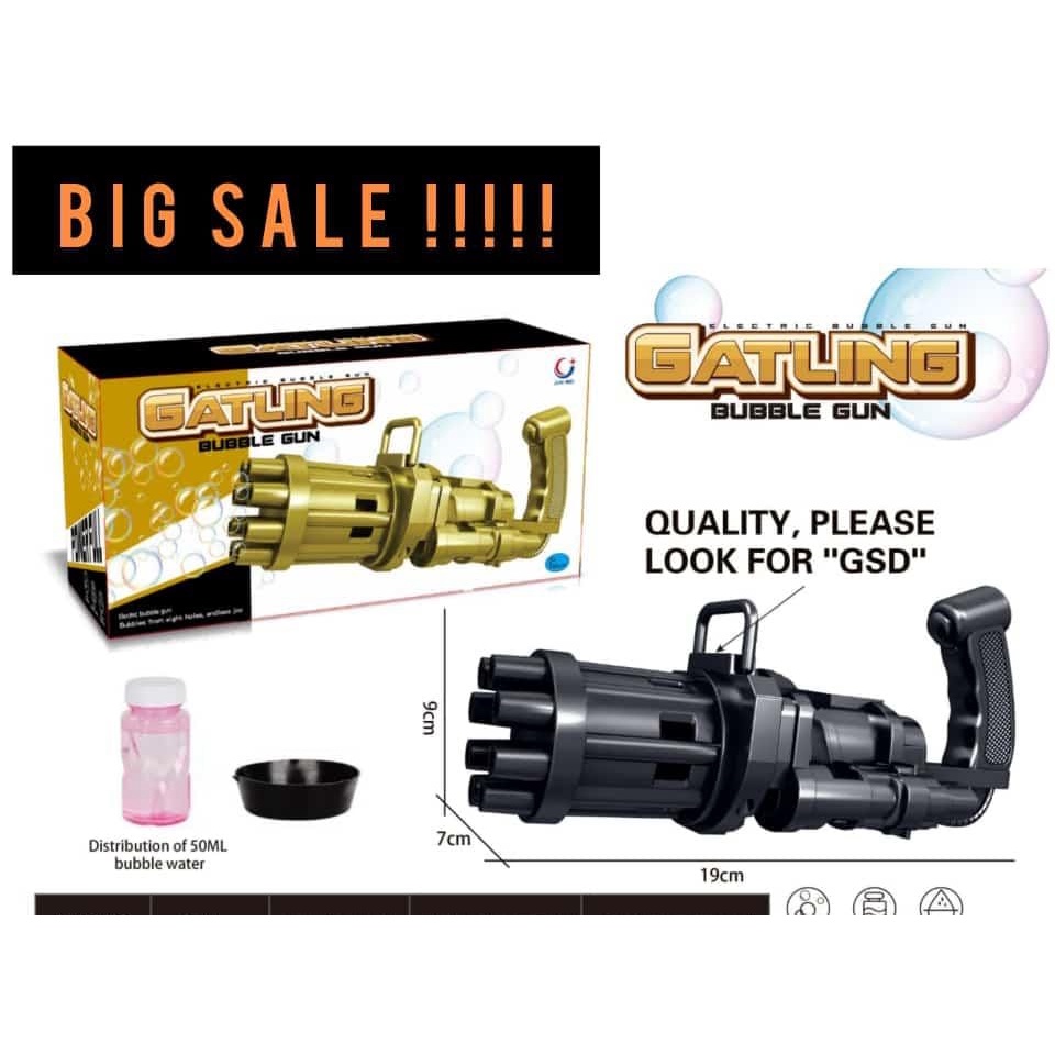 Jual mainan bubble elektrik gattling atau machine elektrik bubble ...