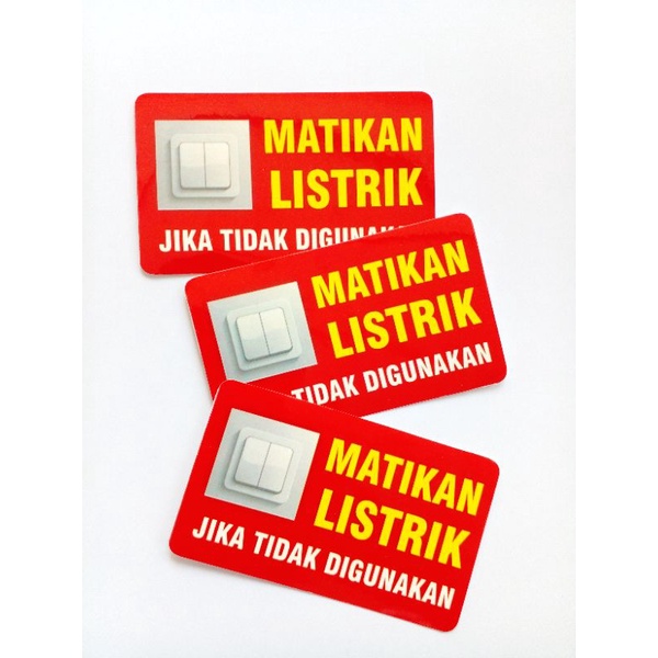 Jual Stiker Matikan Listrik | Stiker Saklar Lampu | Shopee Indonesia