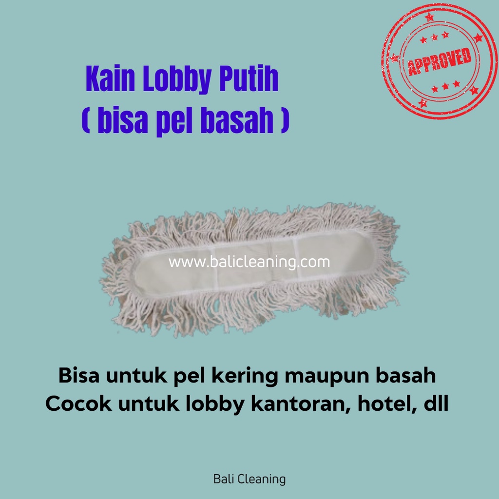 Jual Kain Lobby 60cm Putih (Bisa pel basah) / Bahan Kain Pel - Bali ...