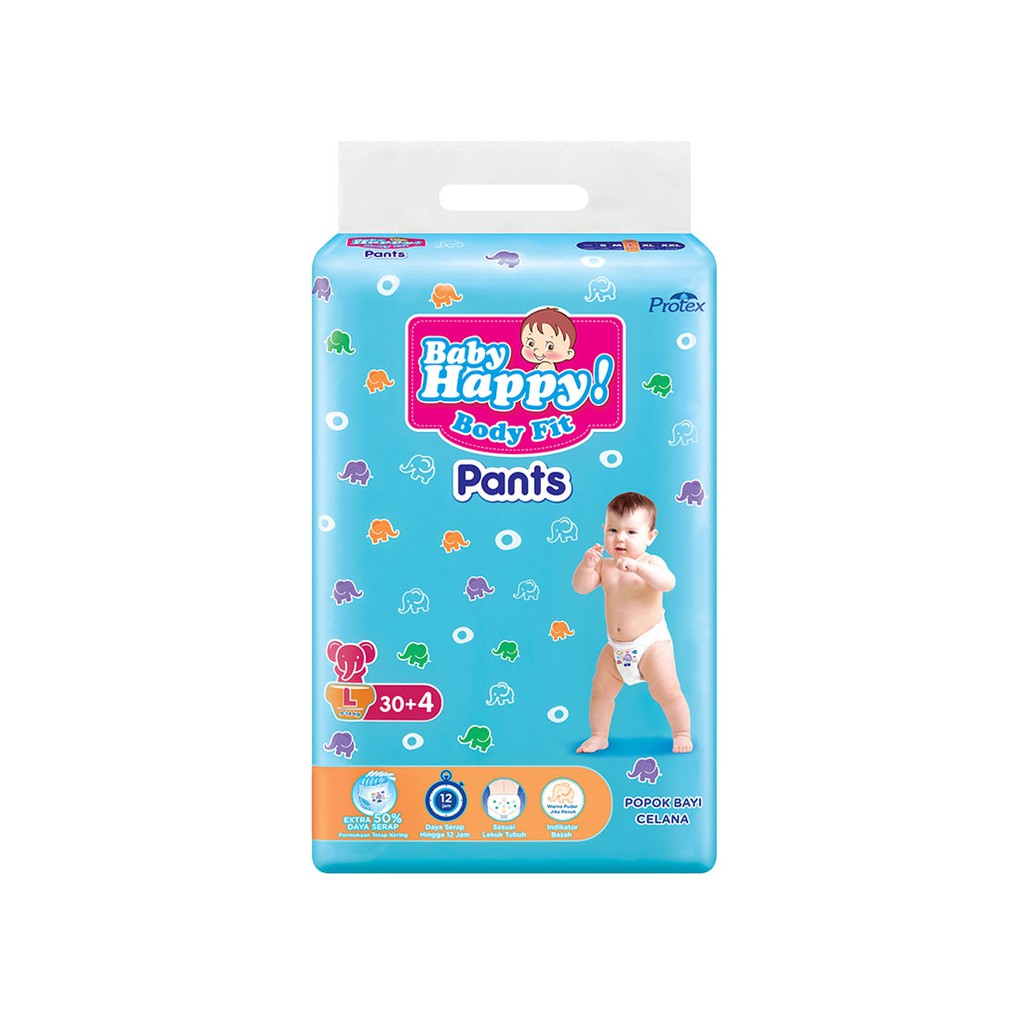 Jual Baby Happy ! Baby Diapers Pants 30'S Large (Popok Sekali Pakai ...