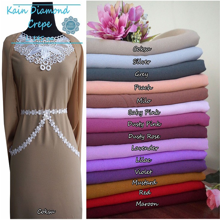 Kain Diamond Crepe (Per 0.5 meter) | Shopee Indonesia