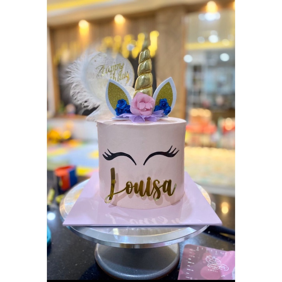 Jual Topper Cake Custom Nama/Tusuk Depan/Topper Cake Akrilik/Topper Kue ...
