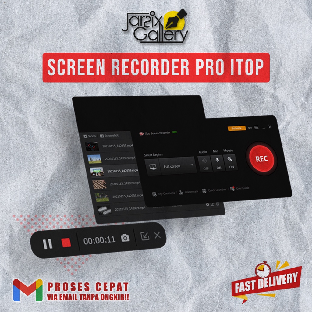 Jual Aplikasi Software Pro iTop Screen Recorder / Rekam Layar Desktop ...