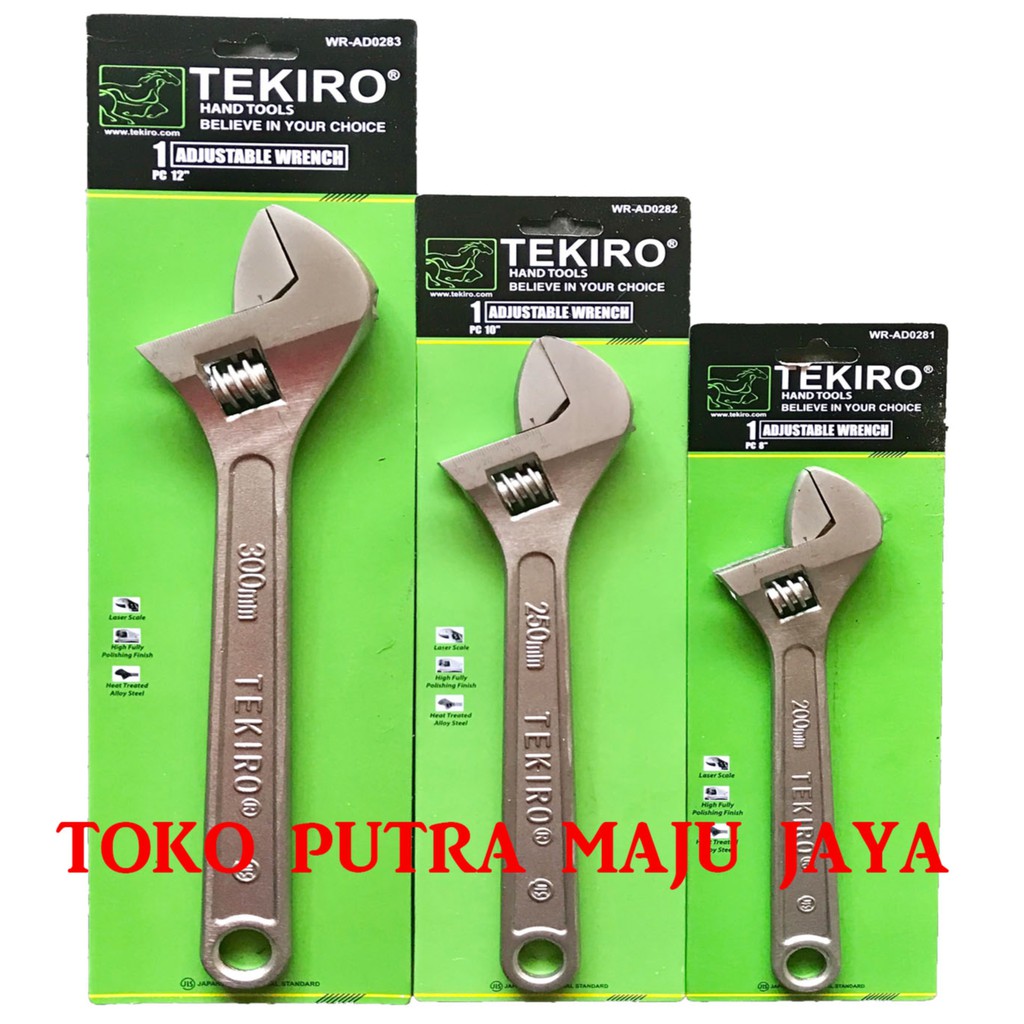 Jual Kunci Inggris TEKIRO 12" / ADJUSTABLE WRENCH TEKIRO / 12 INCHI ...