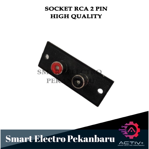 Jual HIGH QUALITY Socket RCA 2 Ch Soket Panel Female 2 Pin Terminal ...