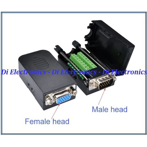 Jual VGA DB15 Solderless Terminal Screw Breakout Board 3 Row 15pin D ...