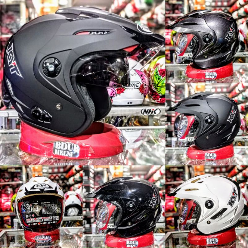 Jual KYT VENOM RR SOLID BLACK DOFF DOUBLE VISOR 100% ORIGINAL | Shopee ...
