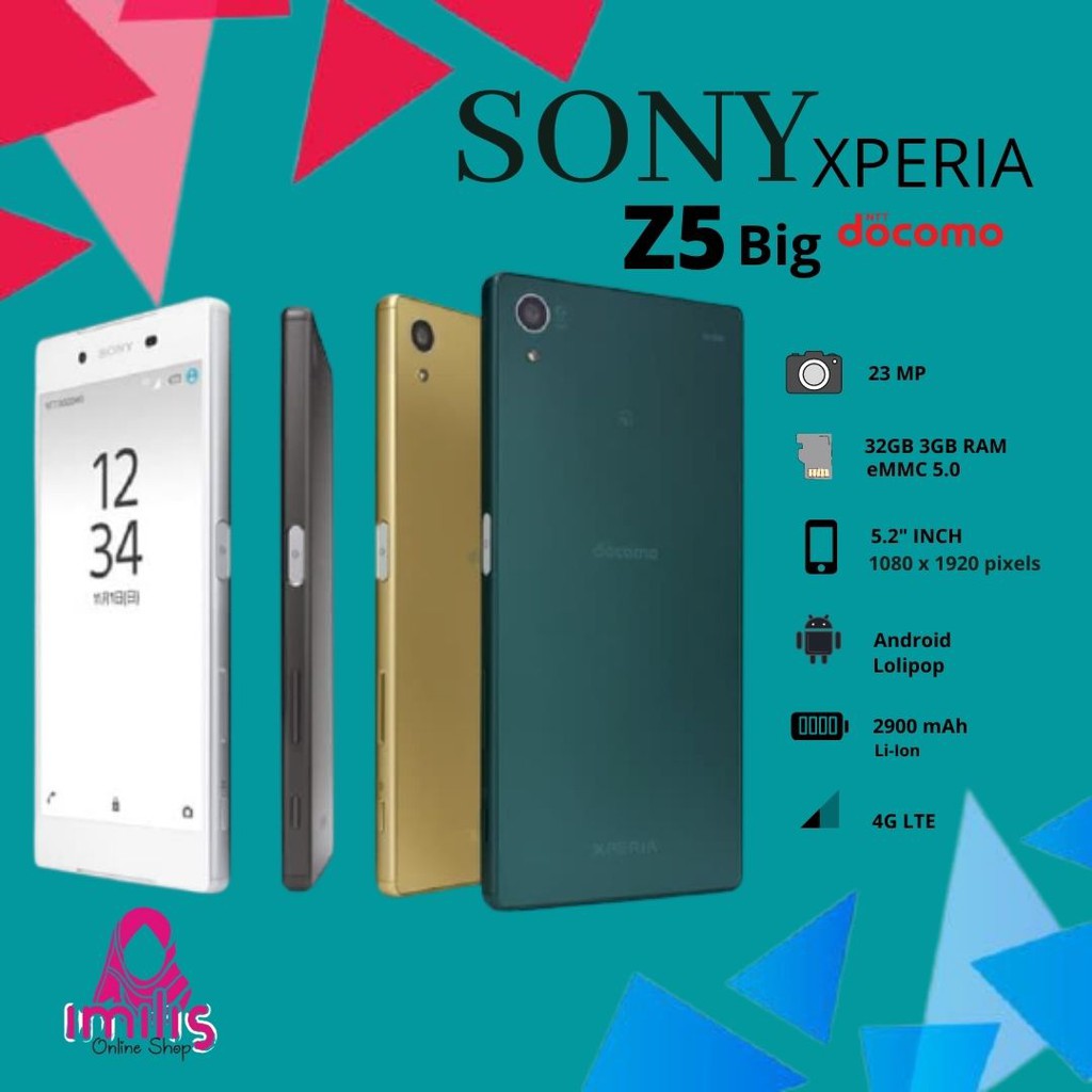 Jual HP SONY XPERIA Z5 BIG DOCOMO-Fullset-Second Ori-RAM 3/32 GB-Gaming ...