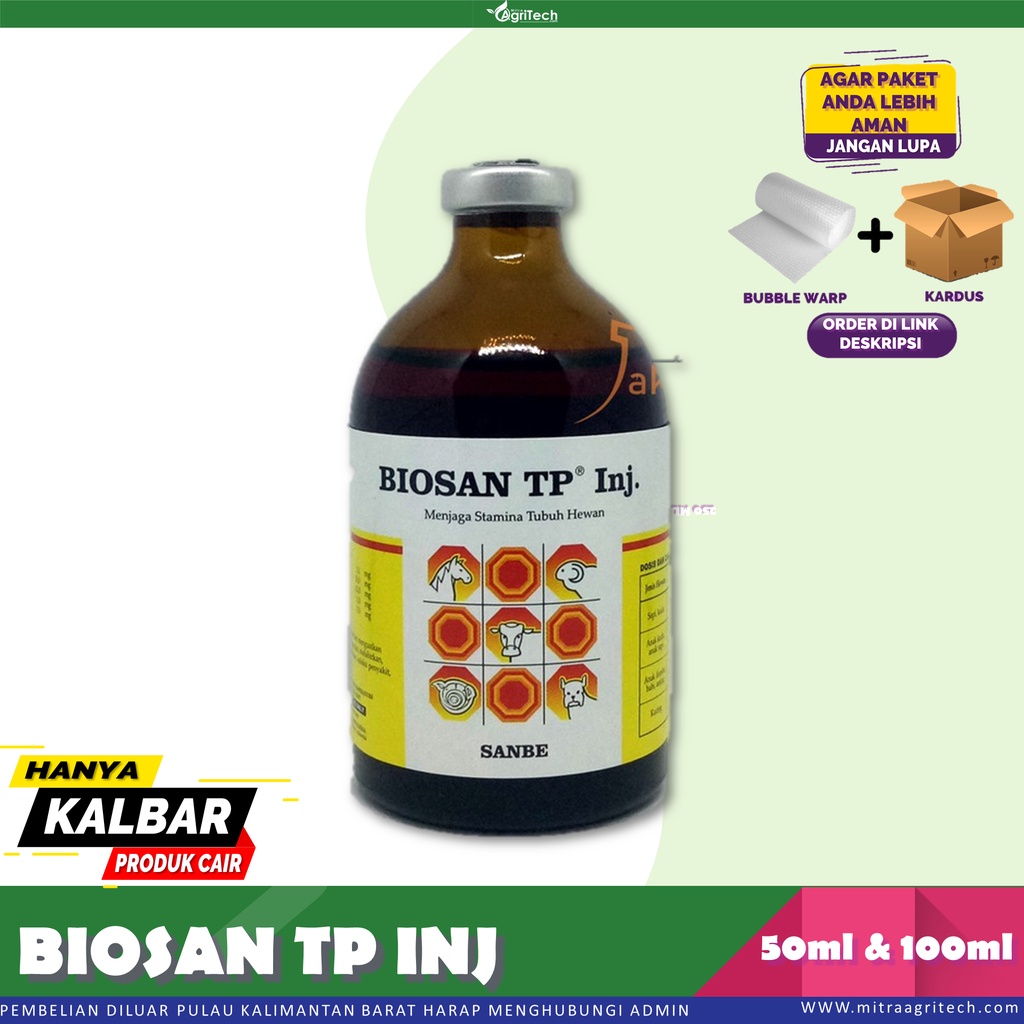 Jual BIOSAN TP INJEKSI VOL 50 ML & 100 ML MENINGKATKAN STAMINA DAYA ...