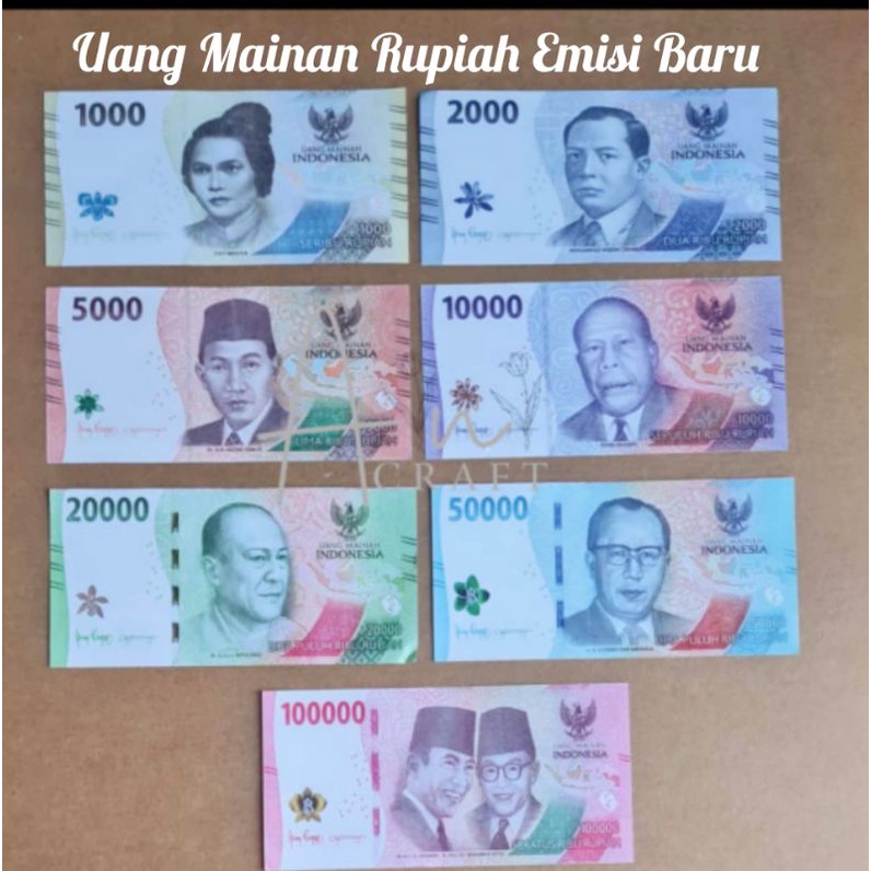 Jual Mainan Uang RUPIAH edisi Baru (1 pak isi 10 lbr) | Shopee Indonesia