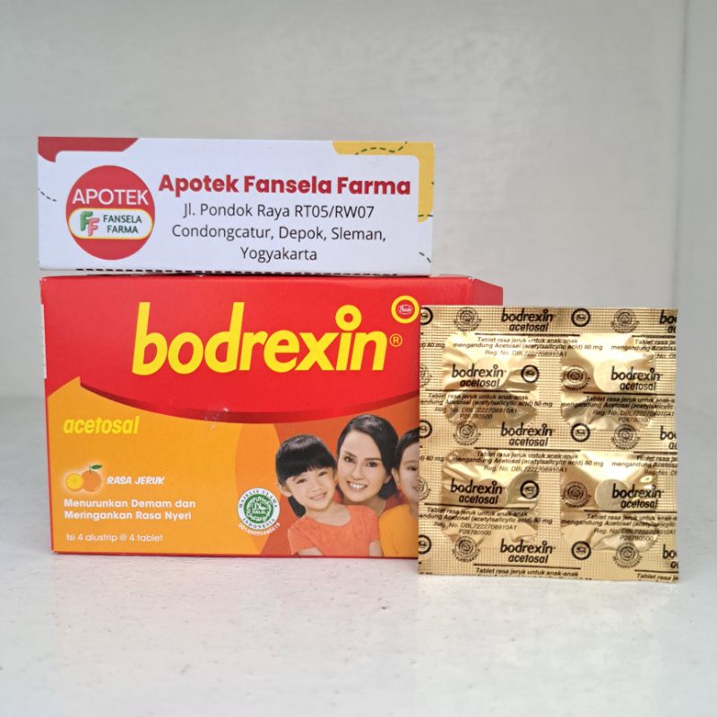 Jual Bodrexin tablet hisap rasa jeruk isi 4 tablet Demam Nyeri Anak ...