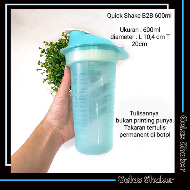 Jual Tupperware Quick Shaker FlipTop B2B kapasitas 600ml | gelas shaker ...