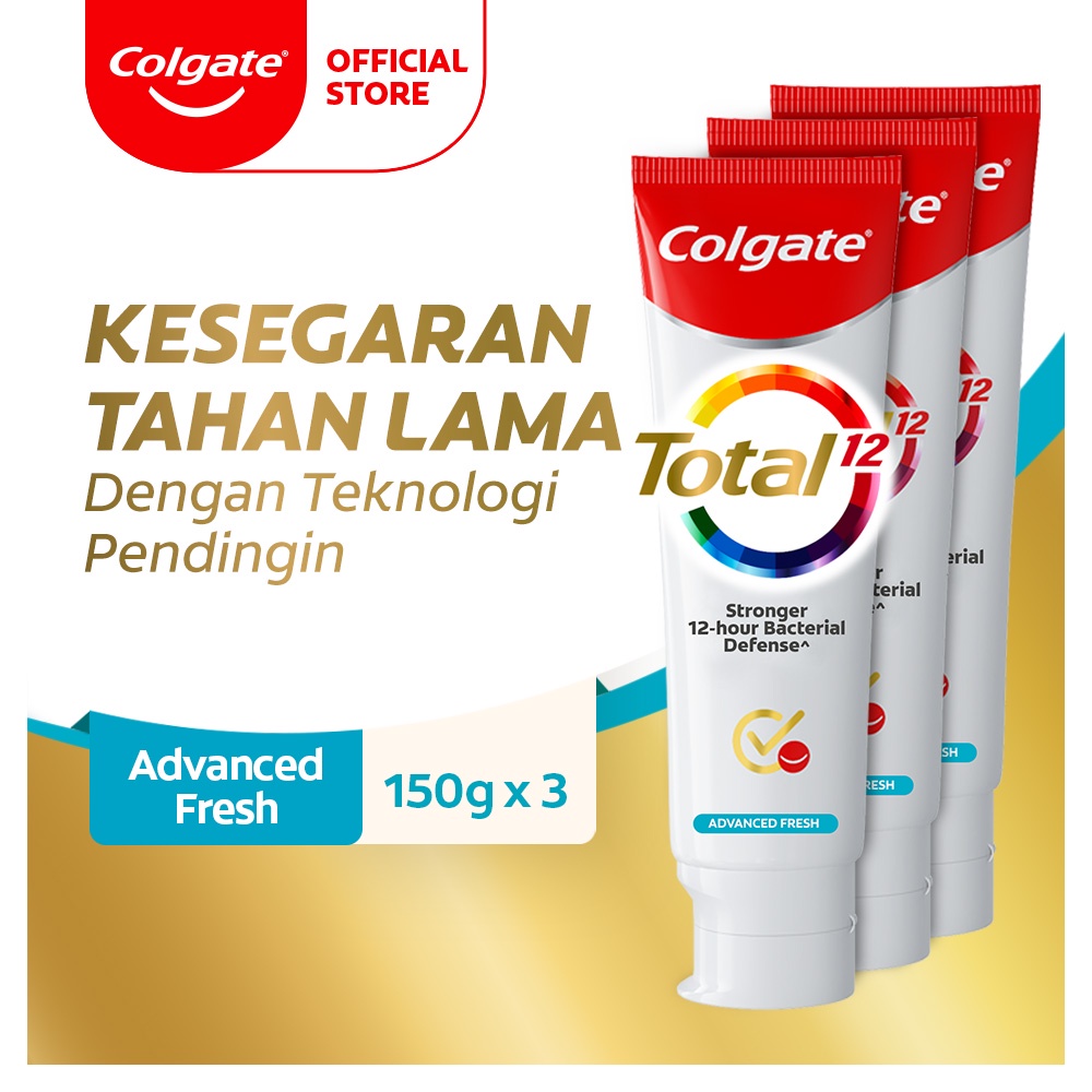 Jual Colgate Total Advanced Fresh Toothpaste 150g - Pasta Gigi (3pcs ...
