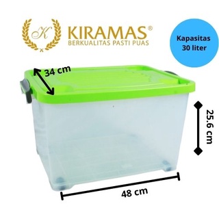 Jual container box 30 liter dengan roda merek kiramas | Shopee Indonesia