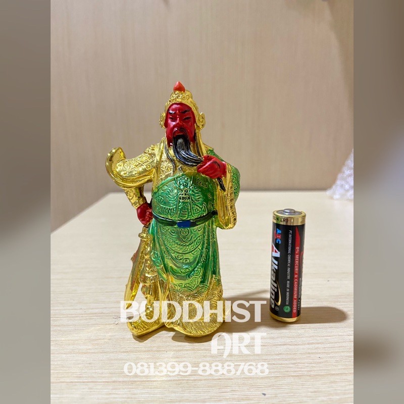 Jual pajangan dewa kwan kong guan yu kwankong emas mini 10 cm | Shopee ...
