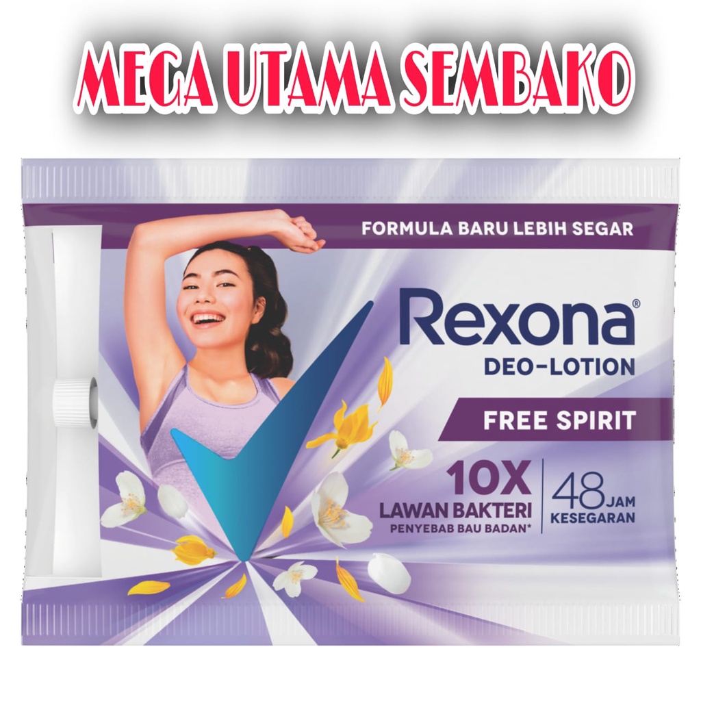 Jual rexona women free spirit deo-lotion per renceng isi 12 pcs ...