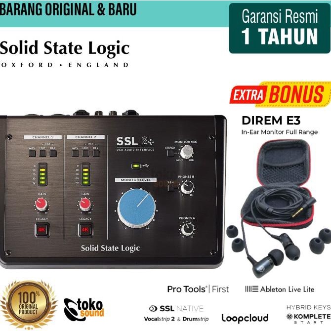 Jual [IS] - SOLID STATE LOGIC SSL2+ SSL 2 PLUS - PROFESSIONAL USB AUDIO ...