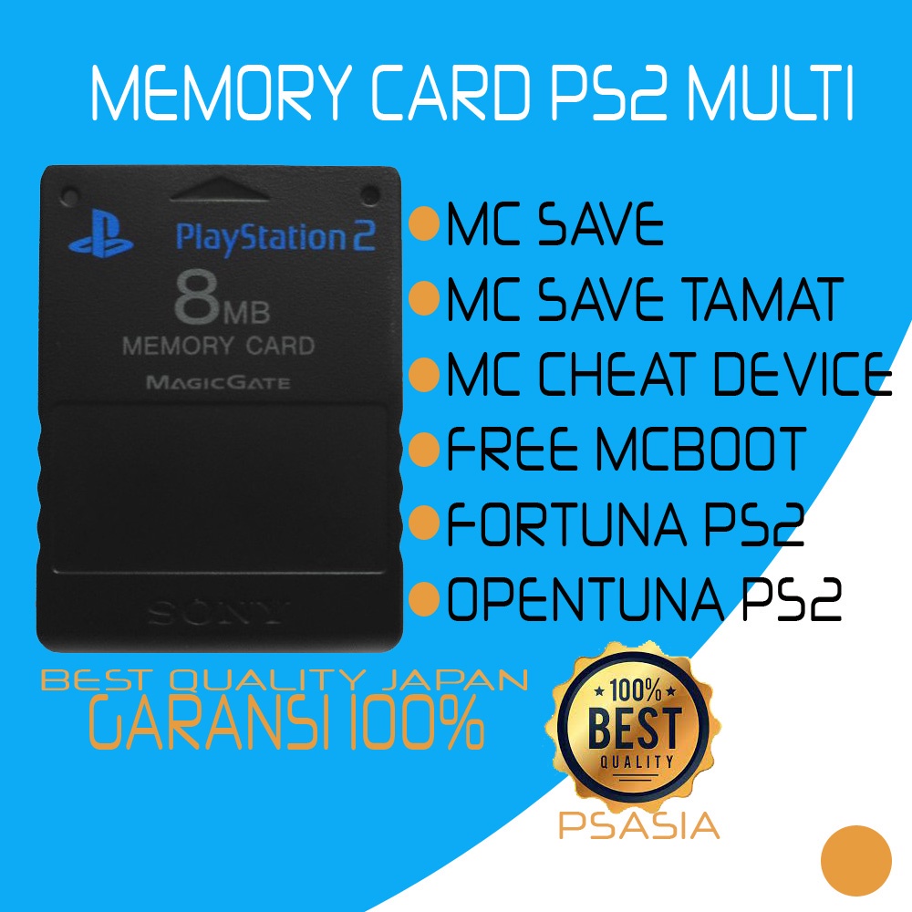Jual MEMORY CARD PS2 MULTI FREE MC BOOT PS2 FORTUNA PS2 OPEN TUNA PS2 SAVE TAMAT PS2 MEMORI PS2 ...