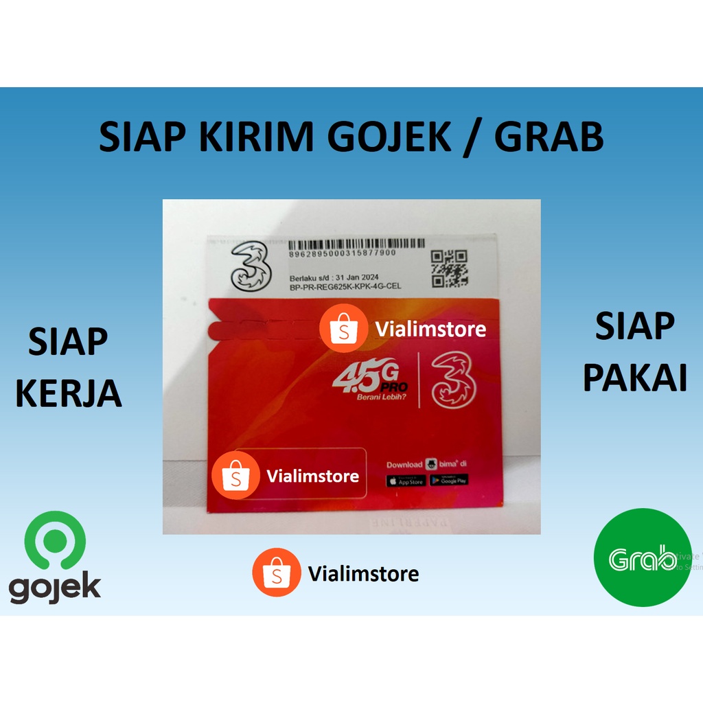 Jual Kartu Perdana Three Siap Pakai / Perdana Three Siap Kerja ...