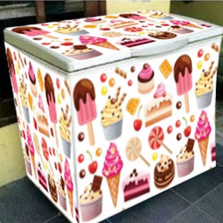 Jual stiker freezer motif Ice cReam ( geser gambar) | Shopee Indonesia