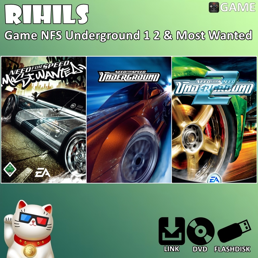 Jual Need for Speed Underground 1 2 & Most Wanted Game PC Laptop ...