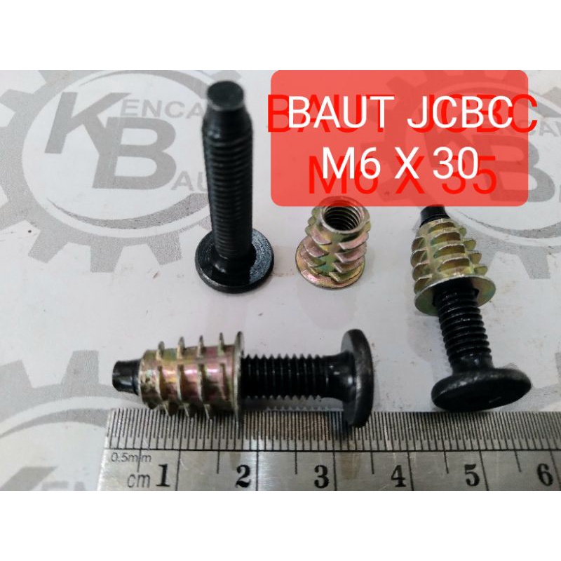 Jual BAUT JCBC M6 X 30 MUR NANAS OD /DIPAN / MEBEL/ LIGNA / KNOCKDOWN M6 X 30 DAN MUR NANAS ...