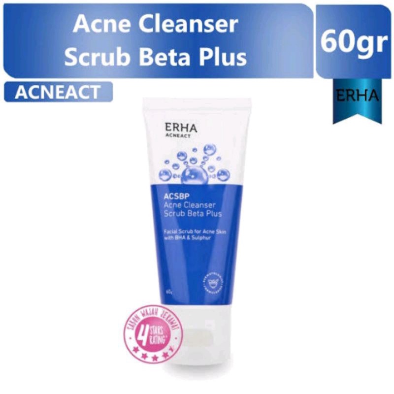 Jual Erha Acneact Acne ERHA cleanser Scrub Beta plus ACSBP Act 60g ...