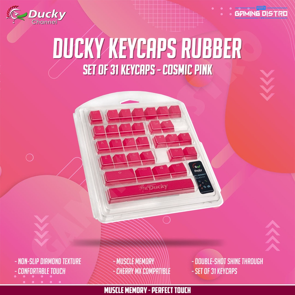 Jual Keycaps Ducky - Rubber Double-shot 31 Keycaps - Cosmic Pink ...