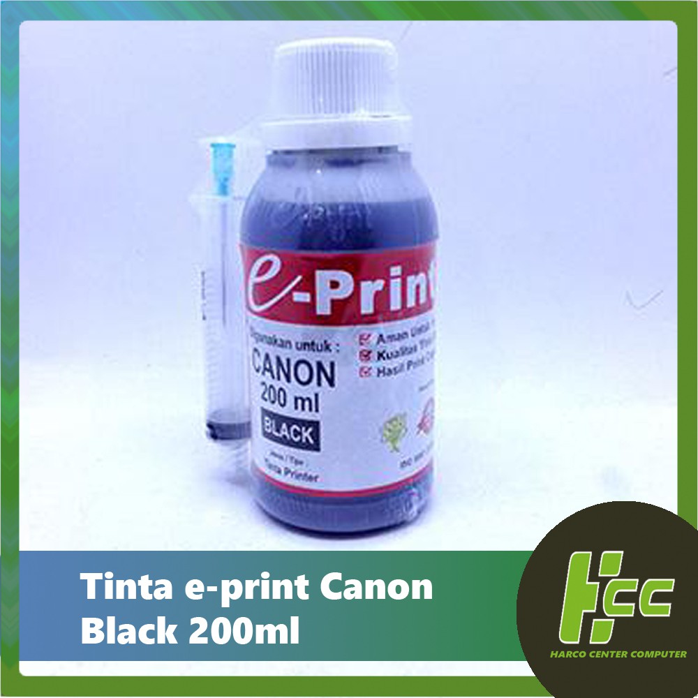 Jual Tinta printer E Print Canon Black 200ML | Shopee Indonesia