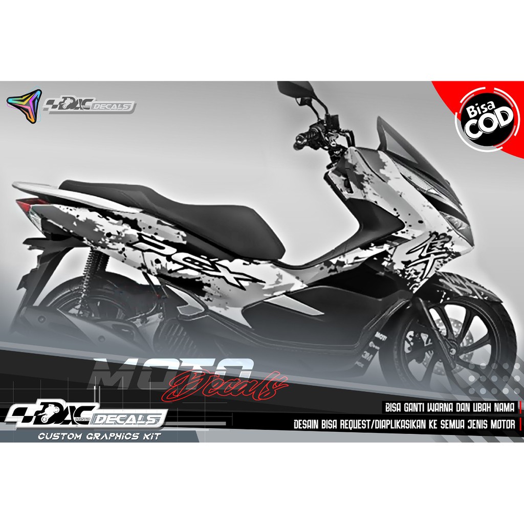 Jual Sticker decal full body Honda PCX Putih Abstrax | Shopee Indonesia