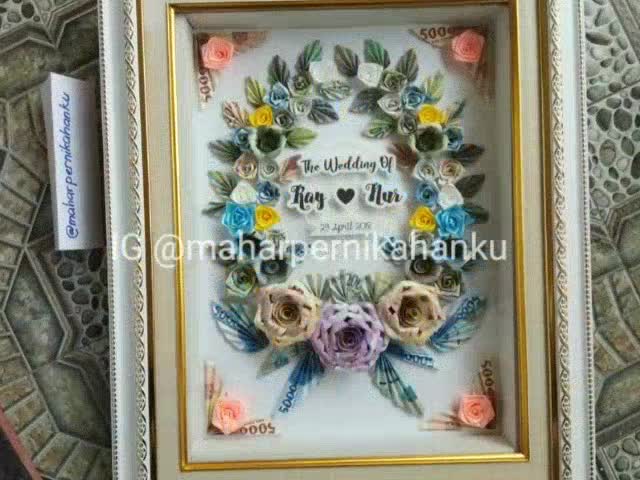 Jual Mahar pernikahan bunga bulat - figura mahar - mahar uang hias ...